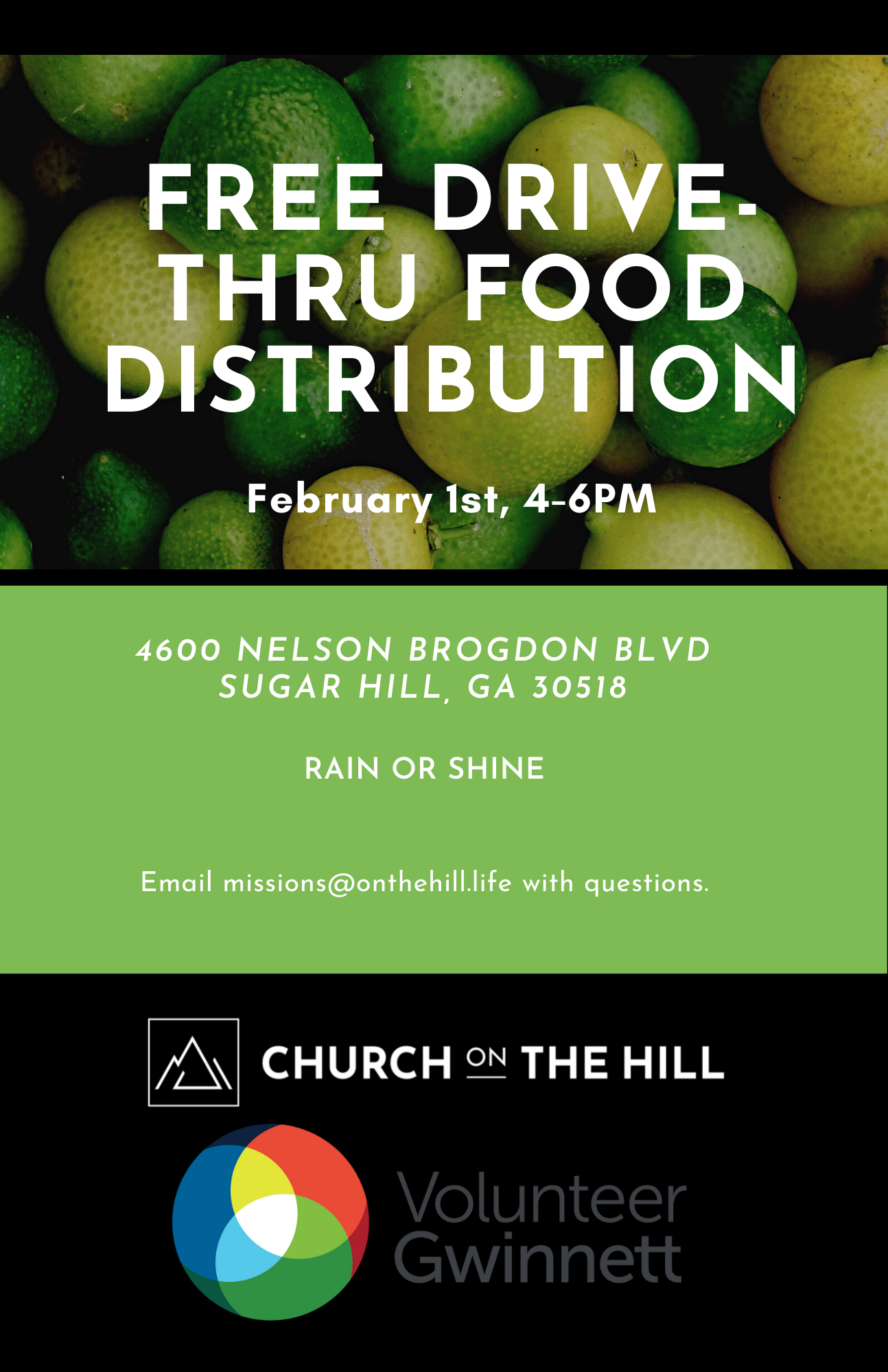 Free Food Distribution: Church on the Hill - Gwinnett Cares